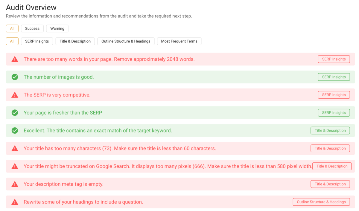 SEO Page Audit: Steps to Compare your Page vs. your Competitors ...
