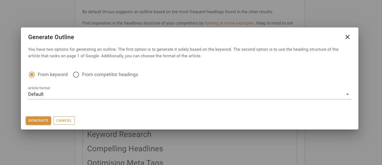 Create content briefs faster with thruuu | thruuu | Content Optimization Solution