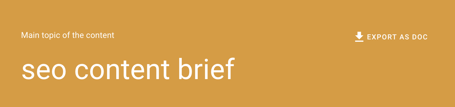 Creating an Effective SEO Content Brief (Get our Checklist) | thruuu ...