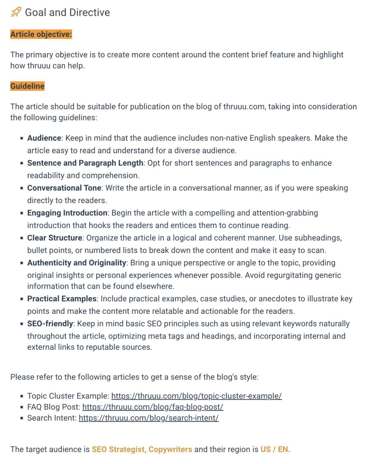 Creating an Effective SEO Content Brief (Get our Checklist) | thruuu ...